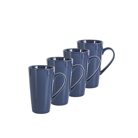 Blue Latte Mug Set Of 4 George At Asda