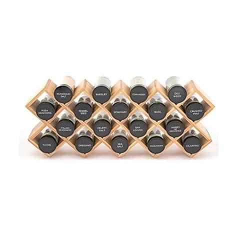 Kamenstein Criss Cross 18 Jar Bamboo Spice Rack