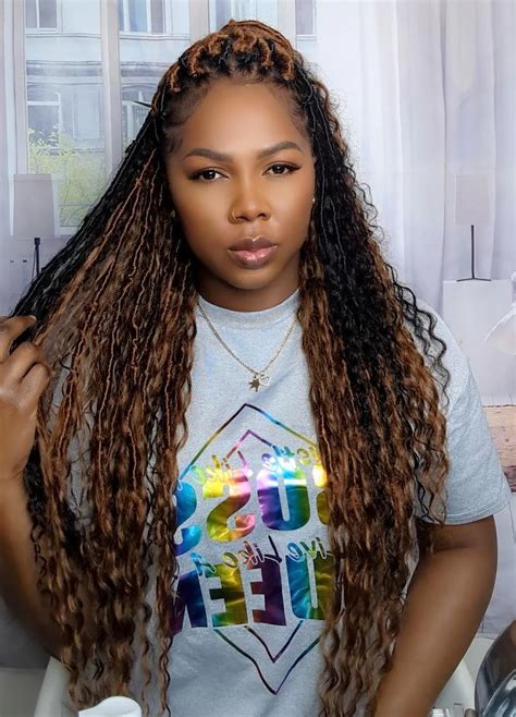 Eayon Boho Faux Locs Crochet Deep Wave Hair Mixed Natural Color And 30 Eayonhair