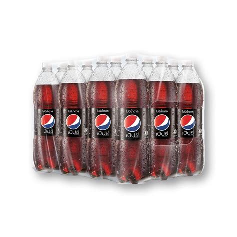 Pepsi เป๊ปซี่ น้ำอัดลม สูตรไม่มีน้ำตาล ขนาด 1 45 ลิตร แพ็ค 12 ขวด