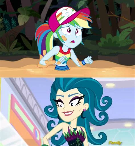 Juniper Montage Traps Rainbow Dash In Quicksand By Supergreenboi On