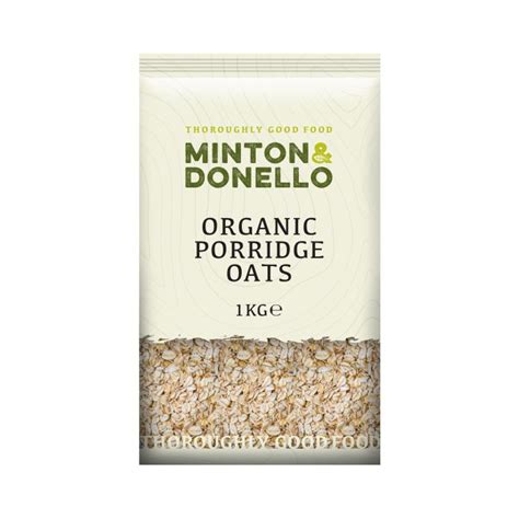 Minton And Donello Organic Porridge Oats 6x1000g