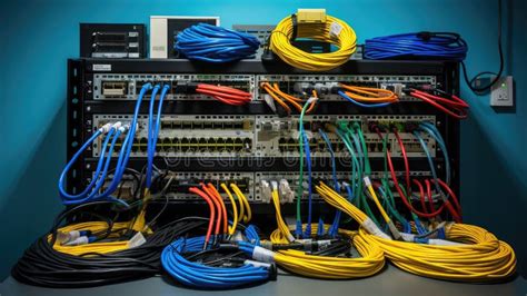Office Cabling Data Stock Illustration Illustration Of Setup 375588123