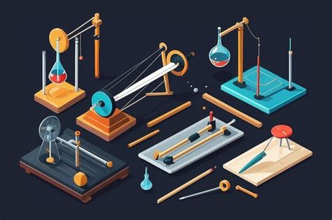 Premium Photo Illustrate A Physics Lab With Inclined Planes Pendulums And Other Classic