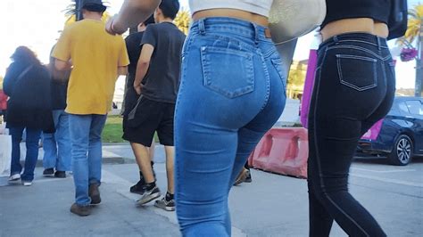 Double Trouble Two Delicious Butts Walking Down The Street In Tight
