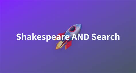 Shakespeare And Search A Hugging Face Space By Pranav Asthana