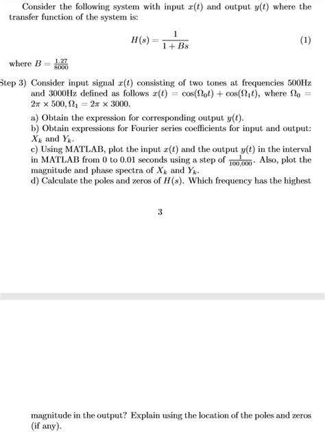 Solved Consider The Following System With Input T And Chegg