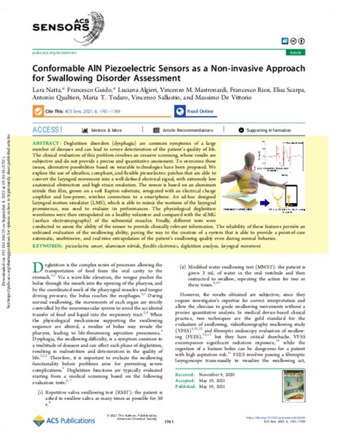 Pdf Conformable Aln Piezoelectric Sensors As A Non Invasive Approach