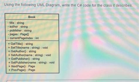 Solved Using The Following UML Diagram Write The C Code Chegg