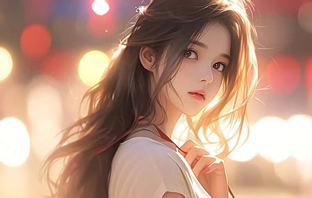 白色头发 长头发 黑眼睛 动漫 女孩 花瓣 黑色 背景 8K壁纸 壁纸下载 壁纸汇