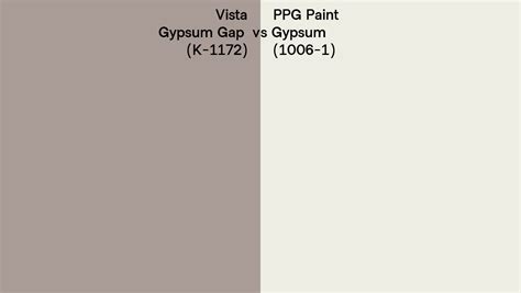 Vista Gypsum Gap K 1172 Vs PPG Paint Gypsum 1006 1 Side By Side