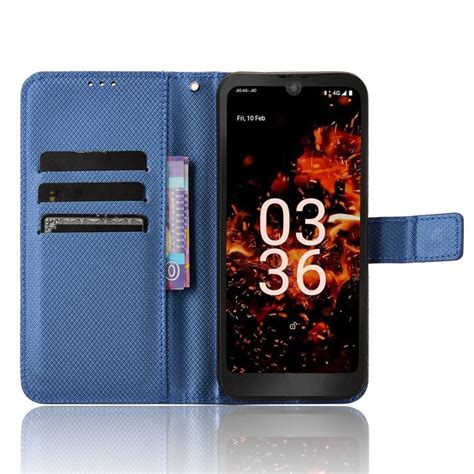 For Orbic Fun G Diamond Texture Leather Phone Case Blue Alexnld Com