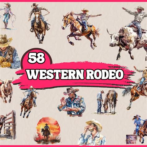 Rodeo Clipart Etsy