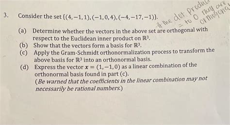 Solved Consider The Set A Chegg