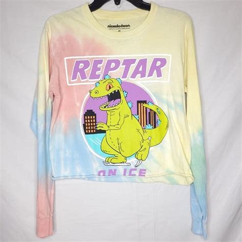 Nickelodeon Rugrats Reptar On Ice Womens Long Slee Gem
