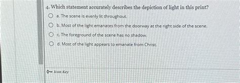 Solved Which Statement Accurately Describes The Depiction Of