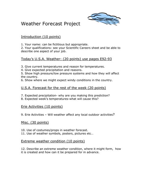 Weather Forecast Project