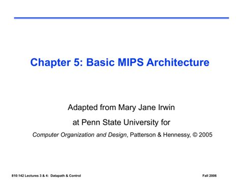 Datapath And Control Powerpoint Slides