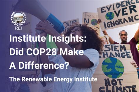 Institute Insights Did Cop28 Make A Difference The Renewable Energy Institute