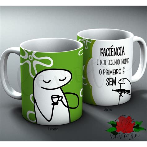 Caneca Personalizada Flork Meme Paciência presente amigo amiga xícara