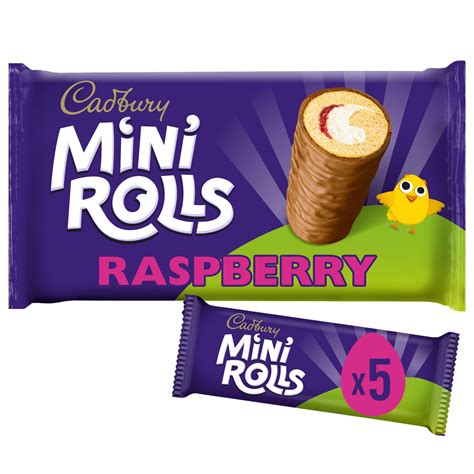 Cadbury 5 Raspberry Mini Rolls Mini Rolls And Cake Bars Iceland Foods