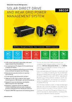 Solar Direct Drive And Weak Grid Power Management System Secop