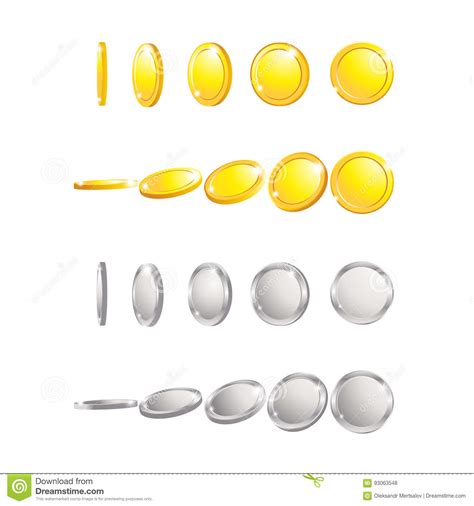 Coin On White Background Isolated Object Abstract Stock Illustration