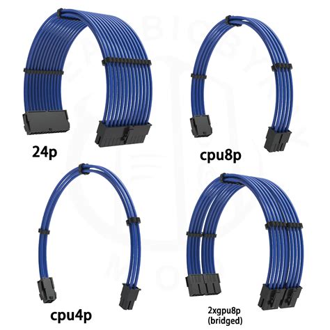 Blue Silicone Pc Psu Extension Kits 30cm Atx Gpu Pcie Etsy
