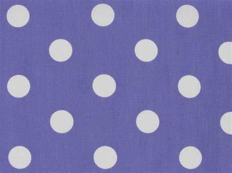 Large White Polka Dot On Purple Background Polycotton Print