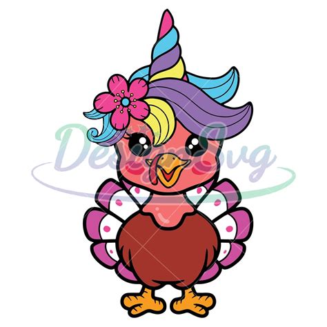 Unicorn Turkey Thanksgiving Svg Designsvg