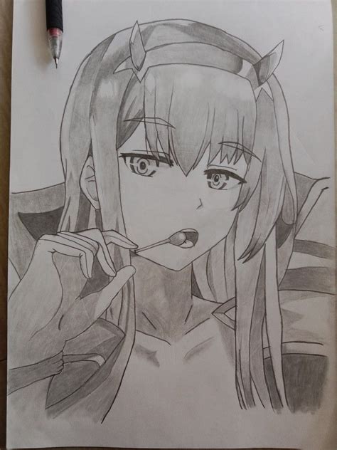 🌺skëtçh ōf Zêrö Twô💞 Sketches Anime Drawings Drawings