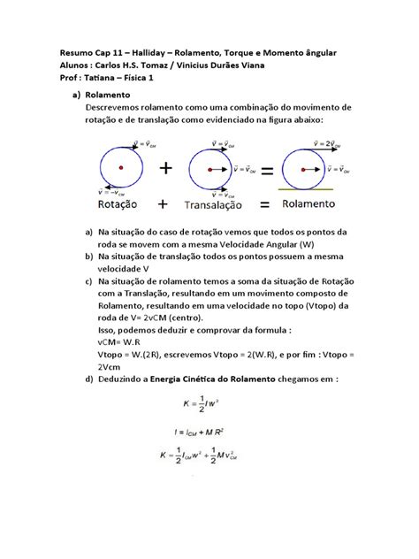 resumo cap 11 fÍsica pdf torque momento angular
