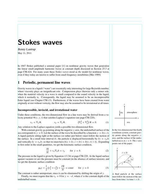 Stokes Waves Viscosity Trigonometric Functions
