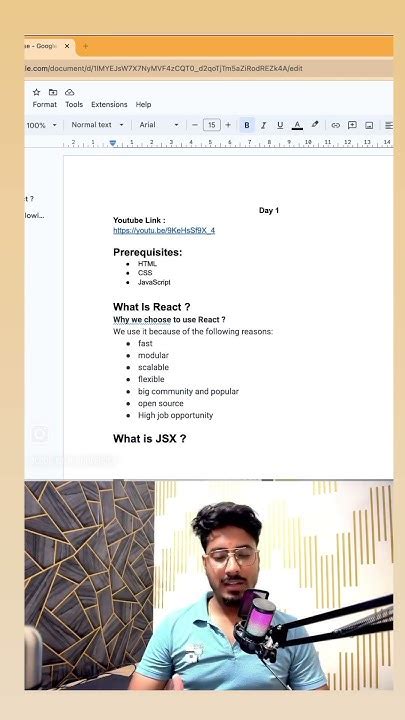 React Crash Course Free Day 1 Reacts Reacttutorial Webdevelopment