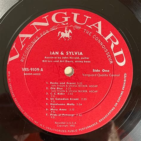 Ian And Sylvia Ian And Sylvia 1962 Vinyl Lp No Cover Vanguard Vrs 9109