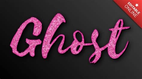 Ghost Pink Glitter Text Effect Generator