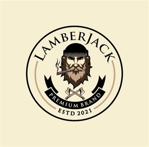 Premium Vector Lumberjack Mascot Logo Design Premium Vector