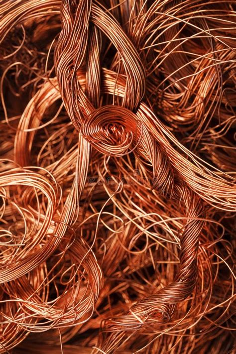 Copper Wire Texture Background In Full Screen Scrap Of Non Ferrous Metals Stock Photo Image