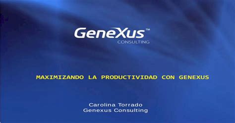 Maximizando La Productividad Con Genexus El Tamaño Del Software Puntos