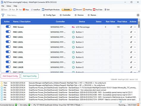 Ifly 737 Max Winwing Pfp7 Mobiflight Profile For Microsoft Flight Simulator Msfs
