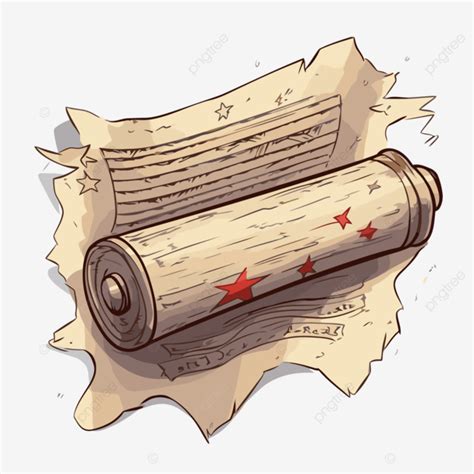An Old Scroll With Stars In It For An Invitation Vector Clipart