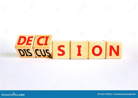 Discussion And Decision Symbol Concept Word Discussion And Decision On