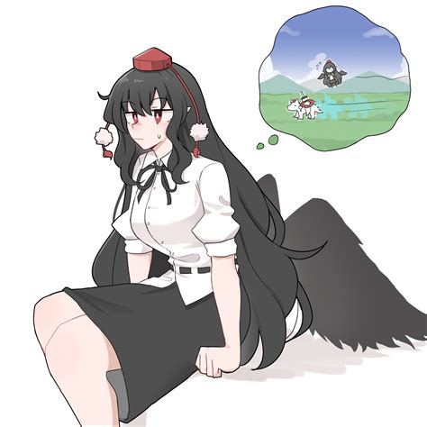 Shameimaru Aya Inubashiri Momiji And Inubashiri Momiji Touhou Drawn