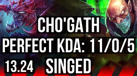 Chogath Vs Singed Top 1105 Legendary 300 Games Br Master