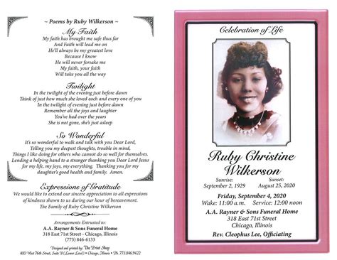 Ruby C Wilkerson Obituary Aa Rayner And Sons Funeral Homes