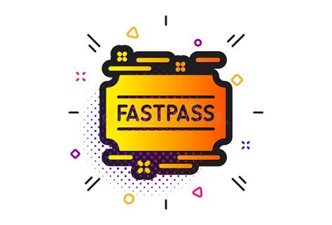 Fastpass Icon Amusement Park Ticket Sign Vector Stock Vector