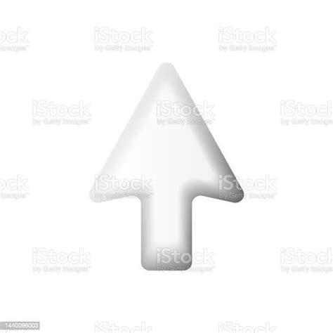 white volumetric web arrow simple mouse cursor for website pointer