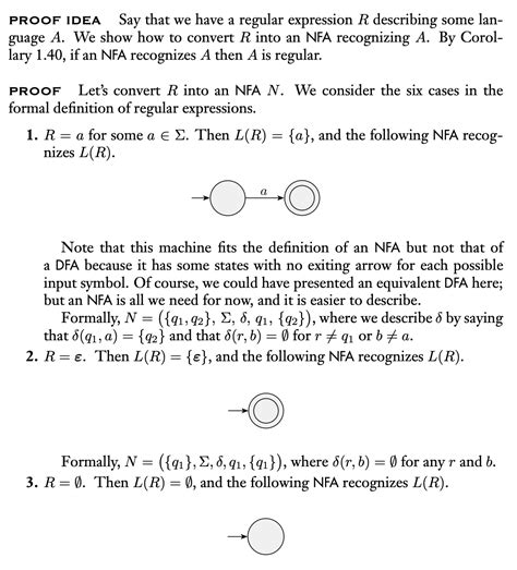Regular Languages Confused By Sipsers Proof Of Equivalence Of R And Nfas Computer Science