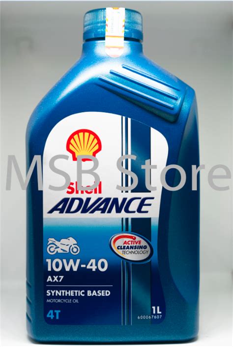 Oli Motor Original Shell Ax7 Ax 7 1l 1liter Lazada Indonesia