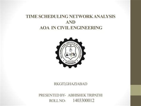 Time Scheduling Network Analysis Ppt Pptx Computer Software And Applications Computing